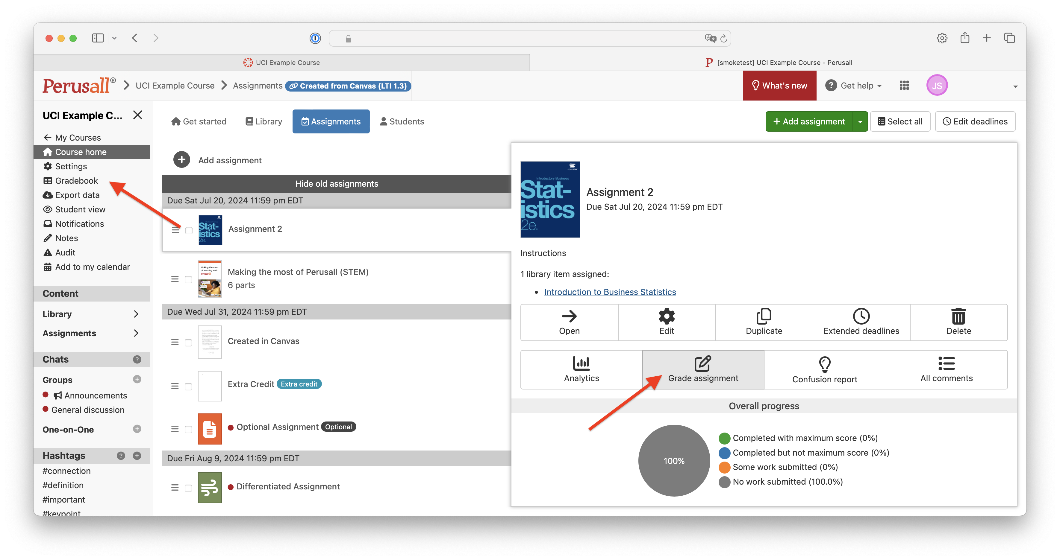When will I see grades? – Perusall