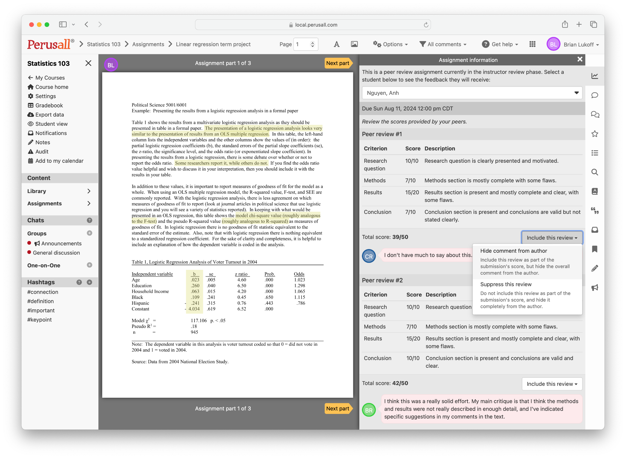 How do I create a peer review assignment? – Perusall