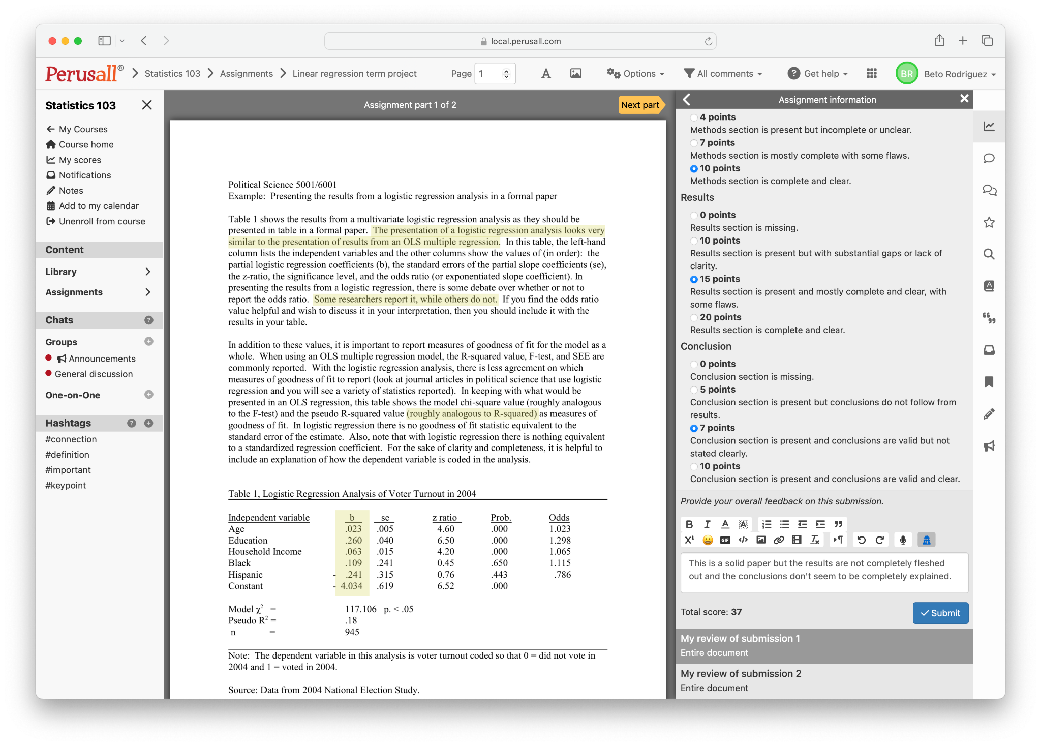 How do I complete a peer review assignment? – Perusall