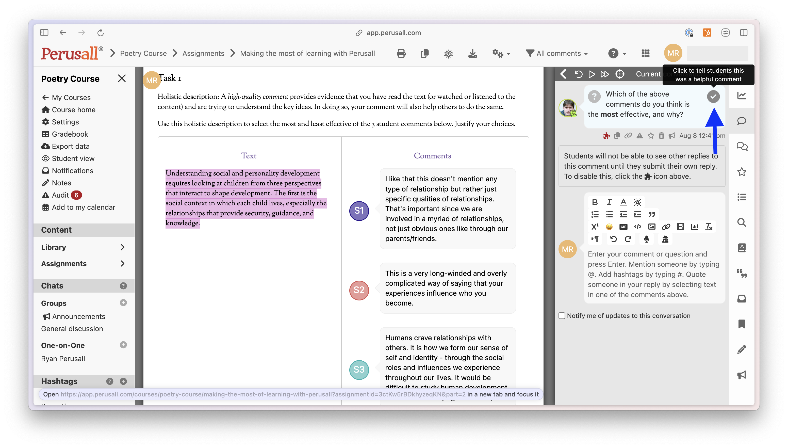 What is upvoting, and how do I upvote comments? – Perusall